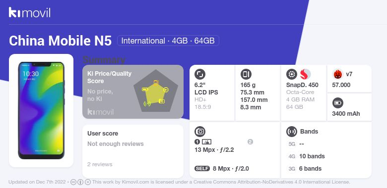 China Mobile N5: Price, specs and best deals