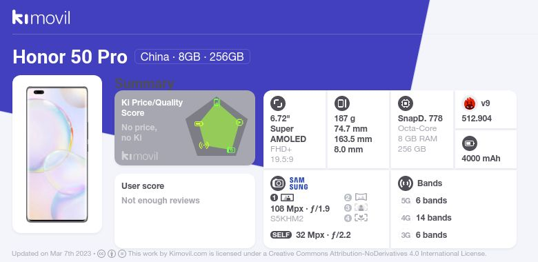 Honor 50 Pro: Price, specs and best deals