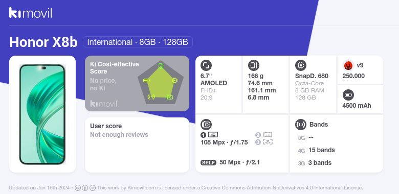 Honor X8b: Price, specs and best deals