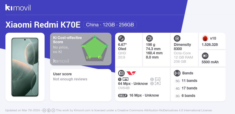 Xiaomi Redmi K70E: Price, specs and best deals