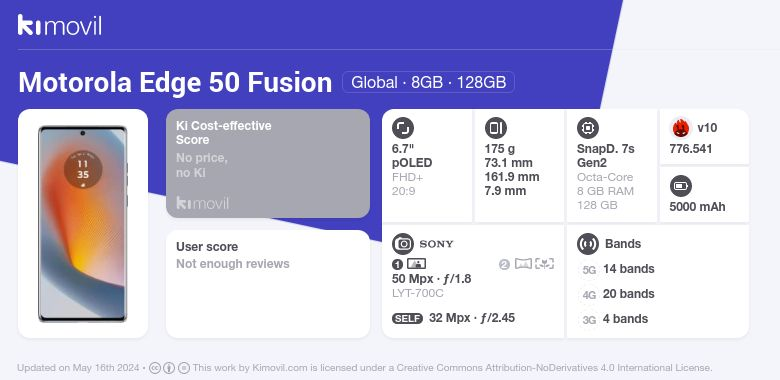 Motorola Edge 50 Fusion: Preço, ficha técnica e onde comprar
