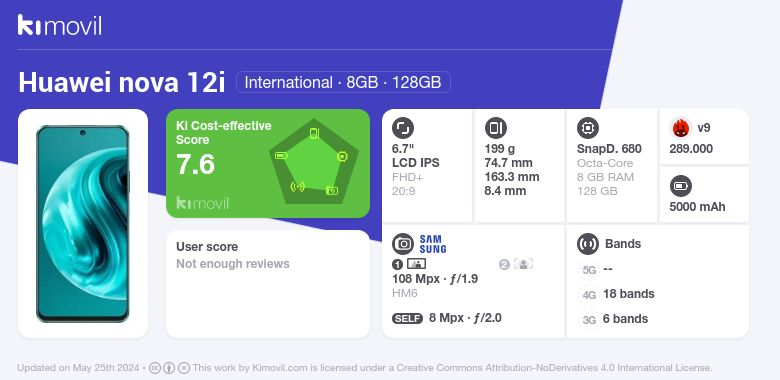 Huawei nova 12i: Price, specs and best deals