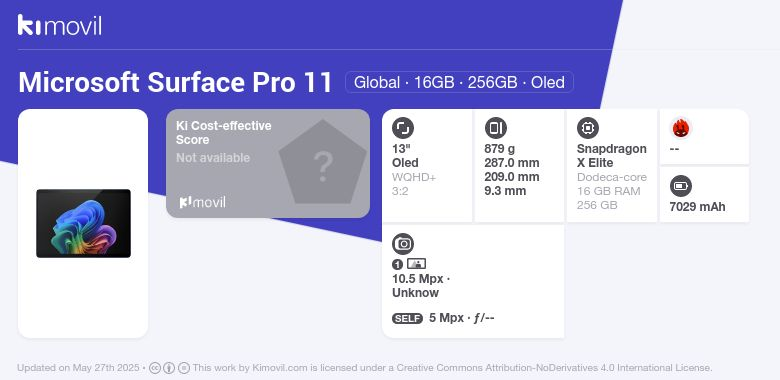 Microsoft Surface Pro 11: Price (from 1336.03$) and specifications ...