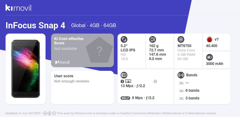InFocus Snap 4: Precio, características y donde comprar