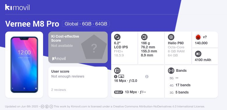 Vernee M8 Pro: Precio, características y donde comprar