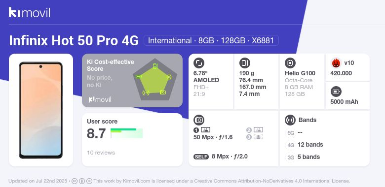 Infinix Hot 50 Pro 4G: Price, specs and best deals